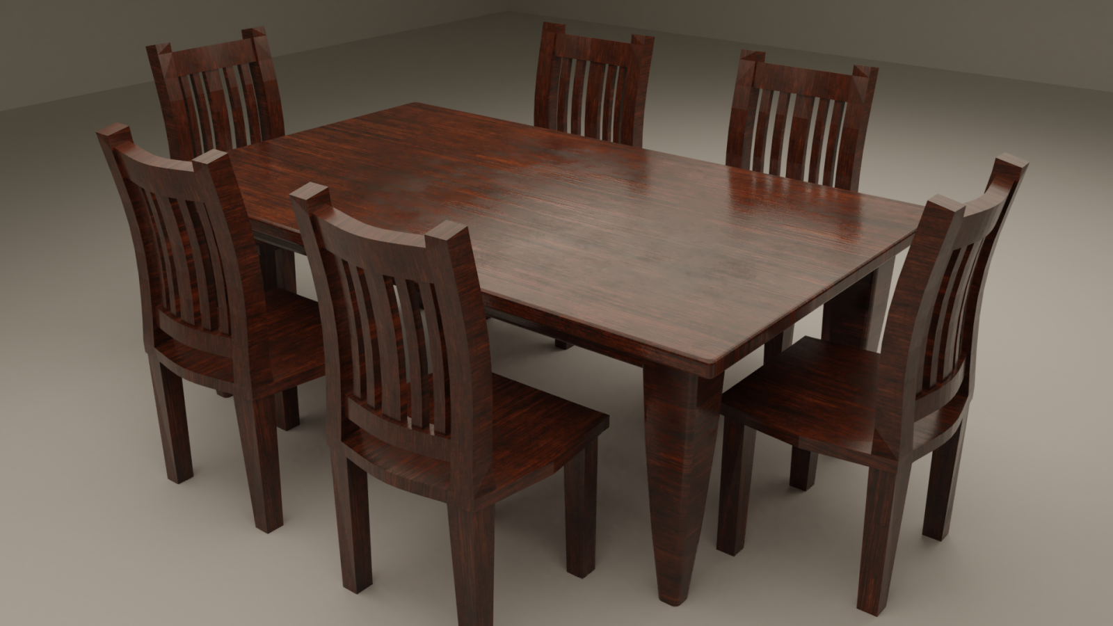 Dining Table with wood texture. – blendermania3d.com